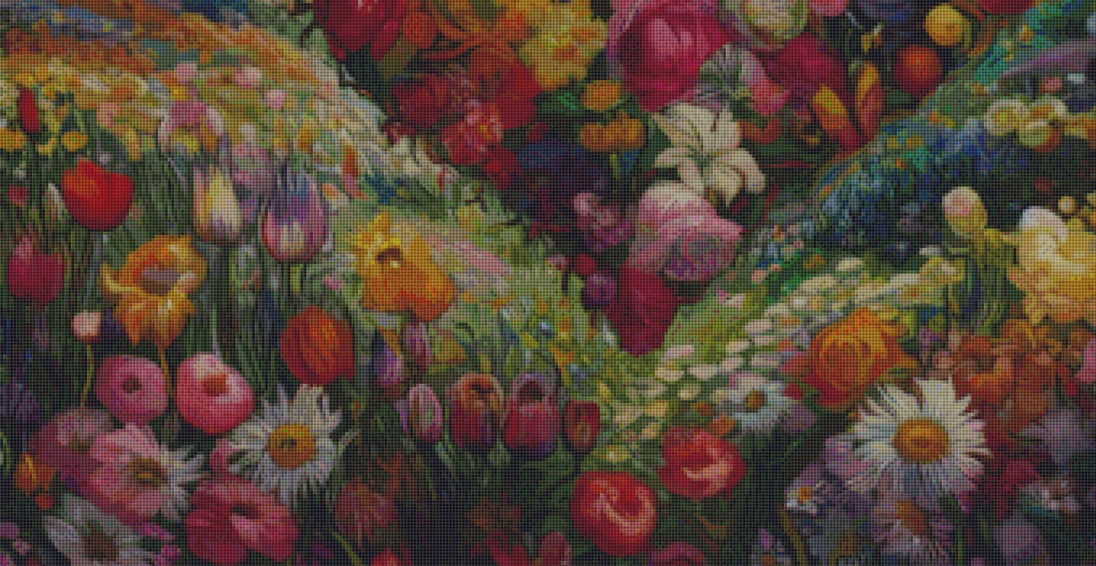 Vibrant Fusion- A Symphony of Van Gogh's Passion (max Colors) Cross ...