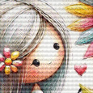 Lovely Sunflower Counted Cross Stitch Pattern by World of Love Hearts ...