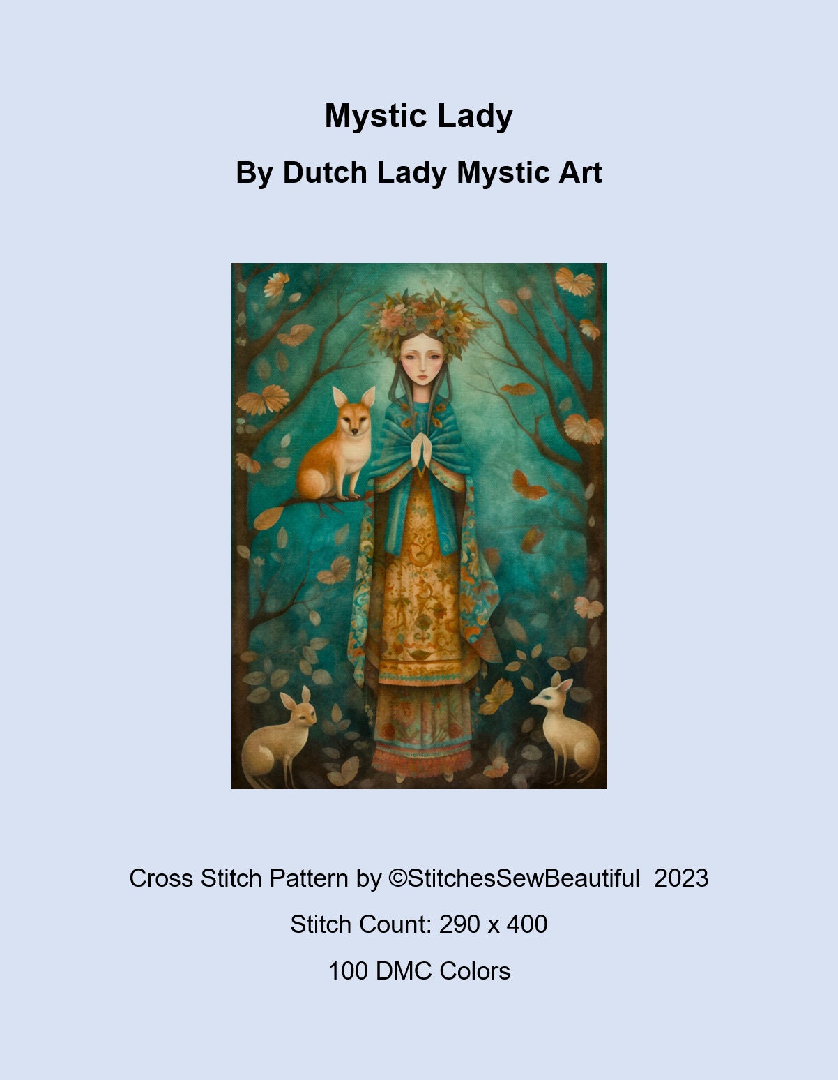 Mystic Lady Cross Stitch Pattern by Dutchladymysticart digital Format ...