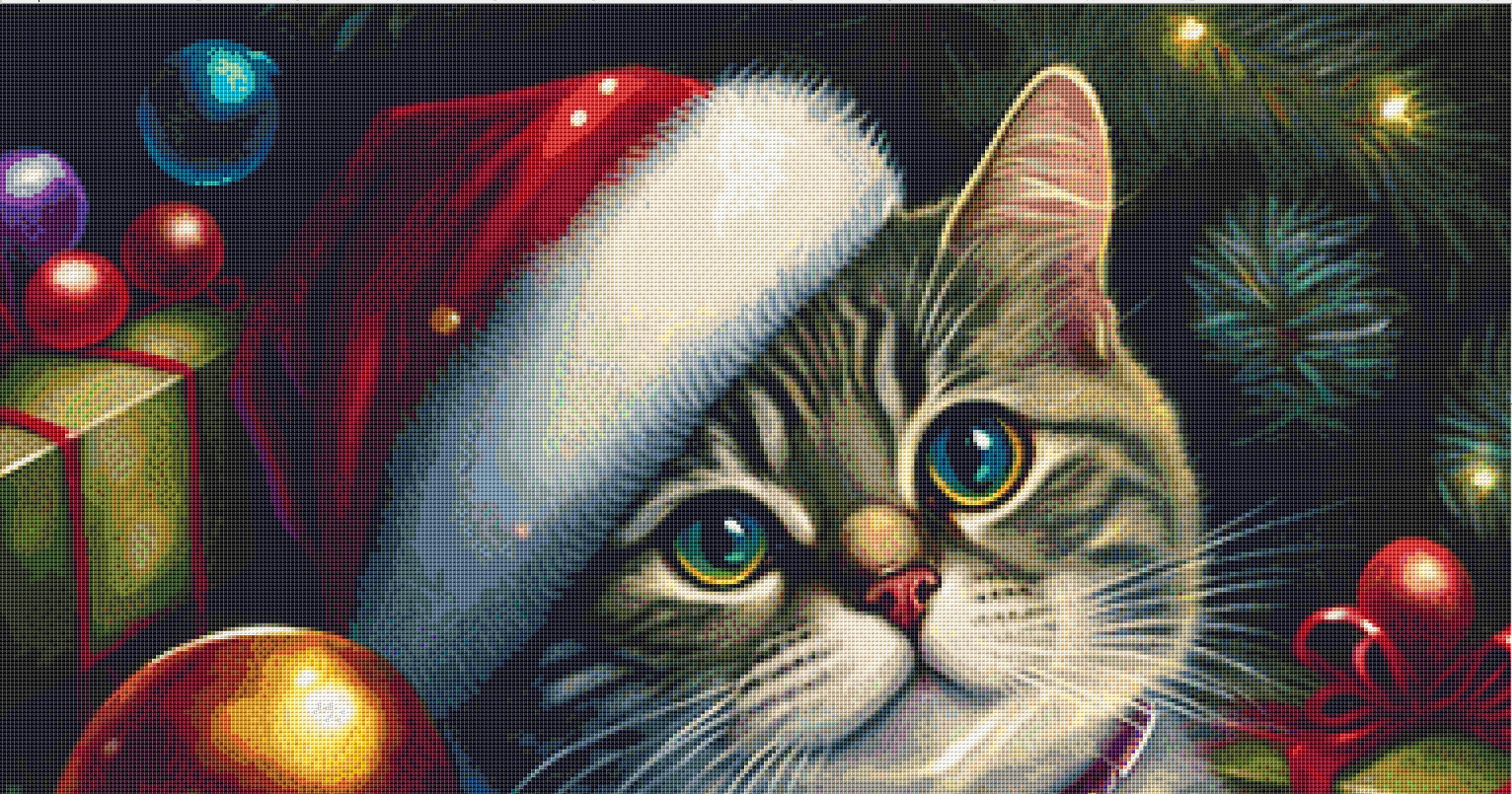 Christmas Cat No. 1 Cross Stitch Pattern by Sphinxdesignstudio - Etsy