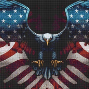 One Dream American Eagle Cross Stitch Pattern by Eder Jose Rosa ...