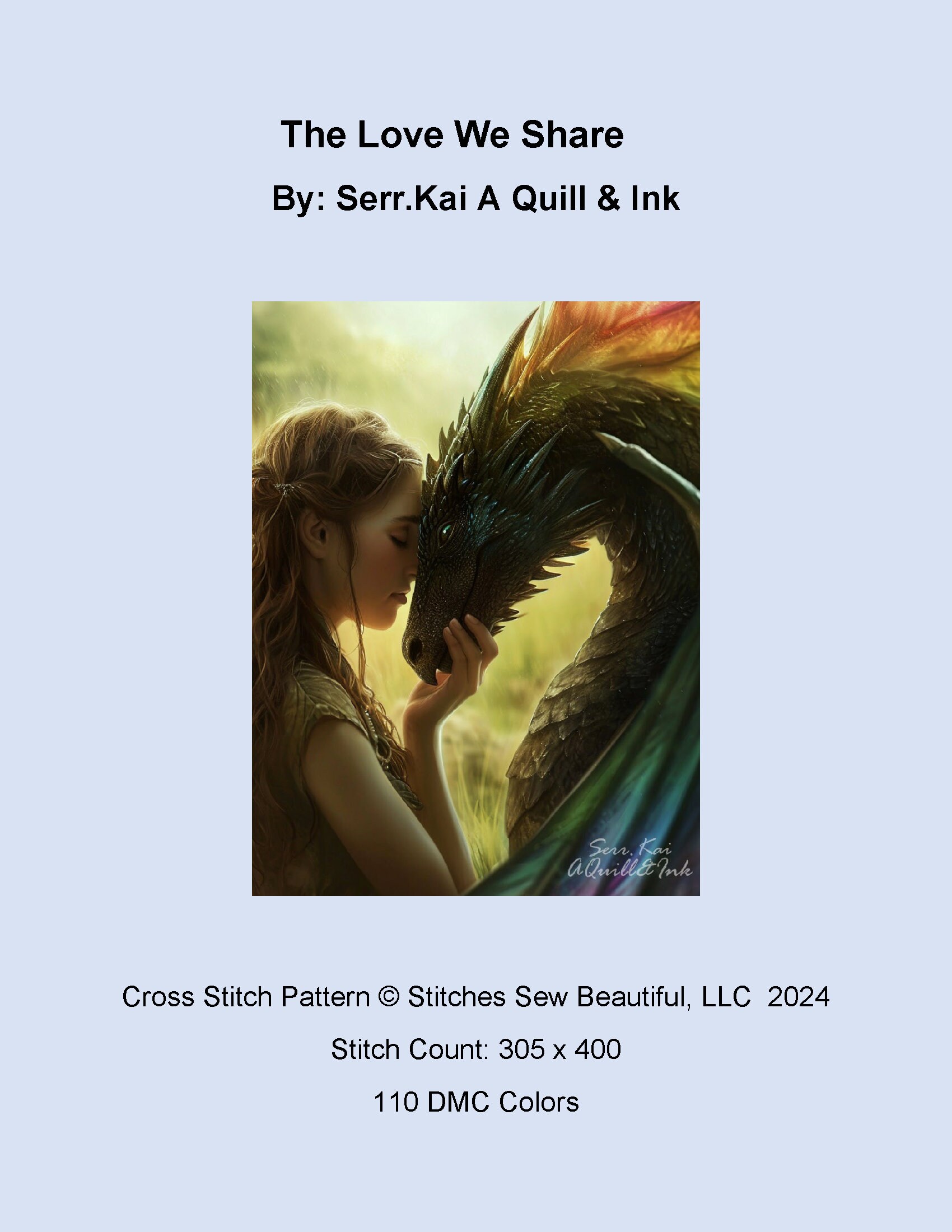 The Love We Share Cross Stitch Pattern by Serr.kai A Quill & Ink ...