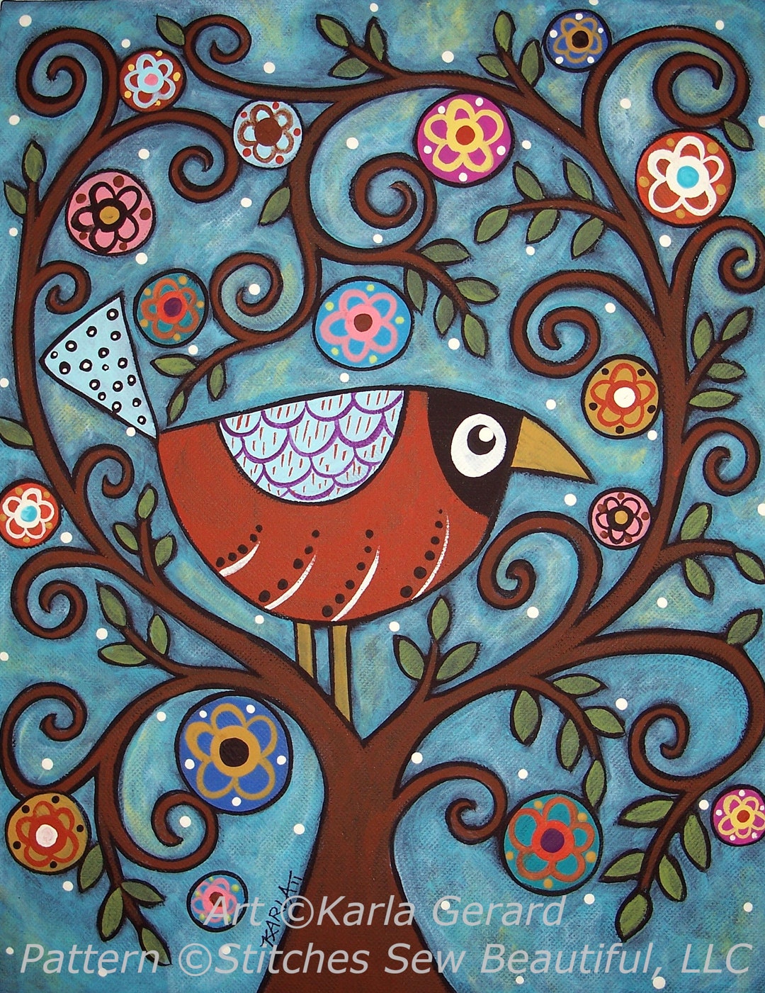 Funky Bird Cross Stitch Pattern by Karla Gerard (digital Format) - Etsy