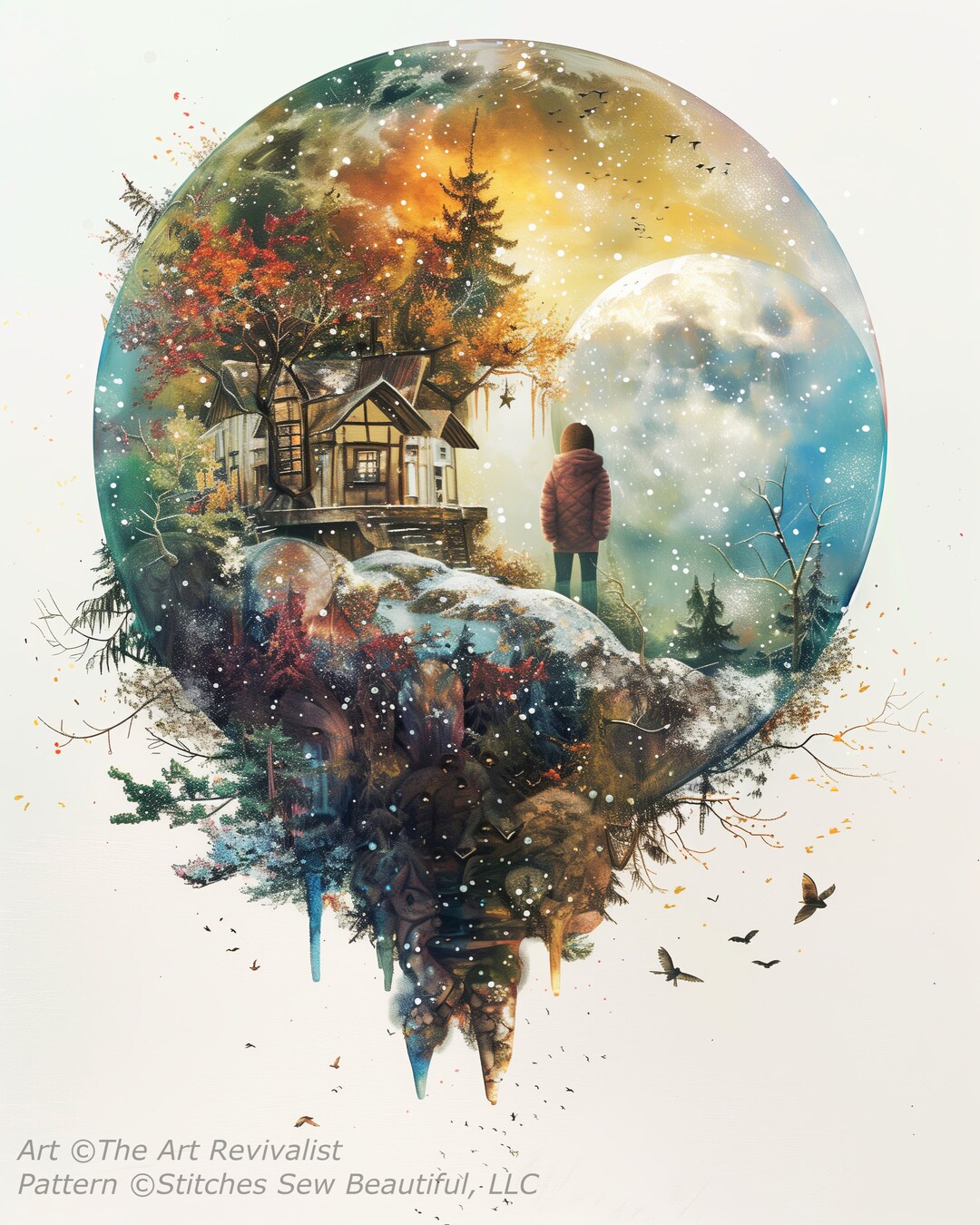 Glass Globe-serenity (max Colors) Cross Stitch Pattern by the Art ...