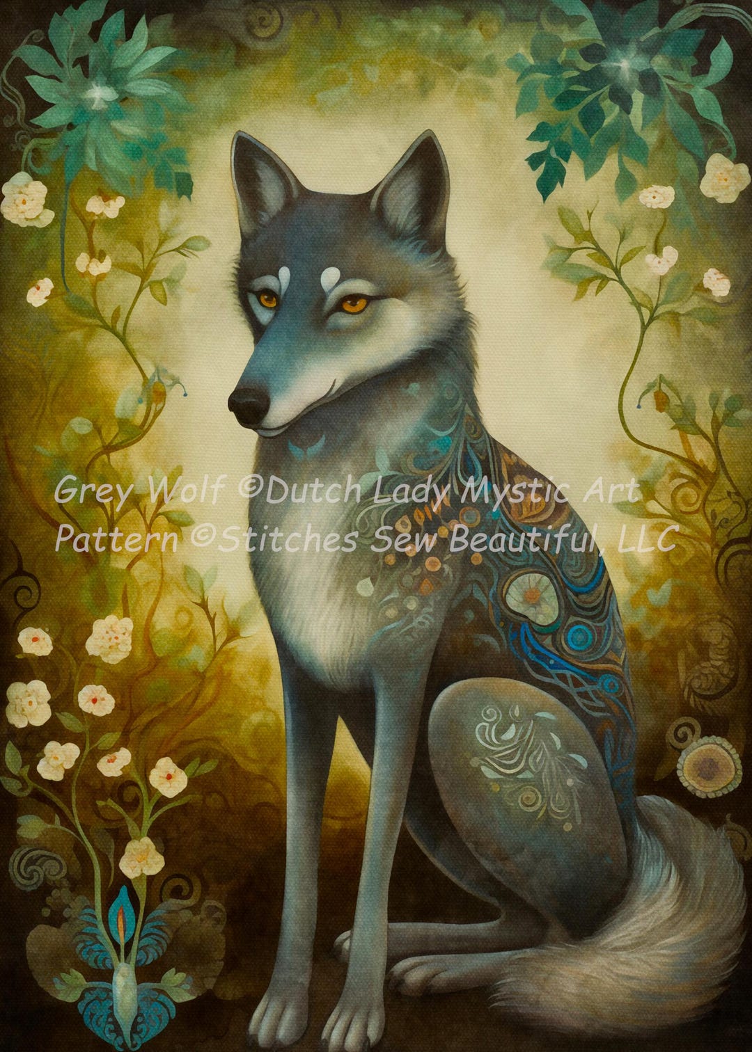 Grey Wolf Cross Stitch Pattern by Dutchladymysticart (digital Format ...