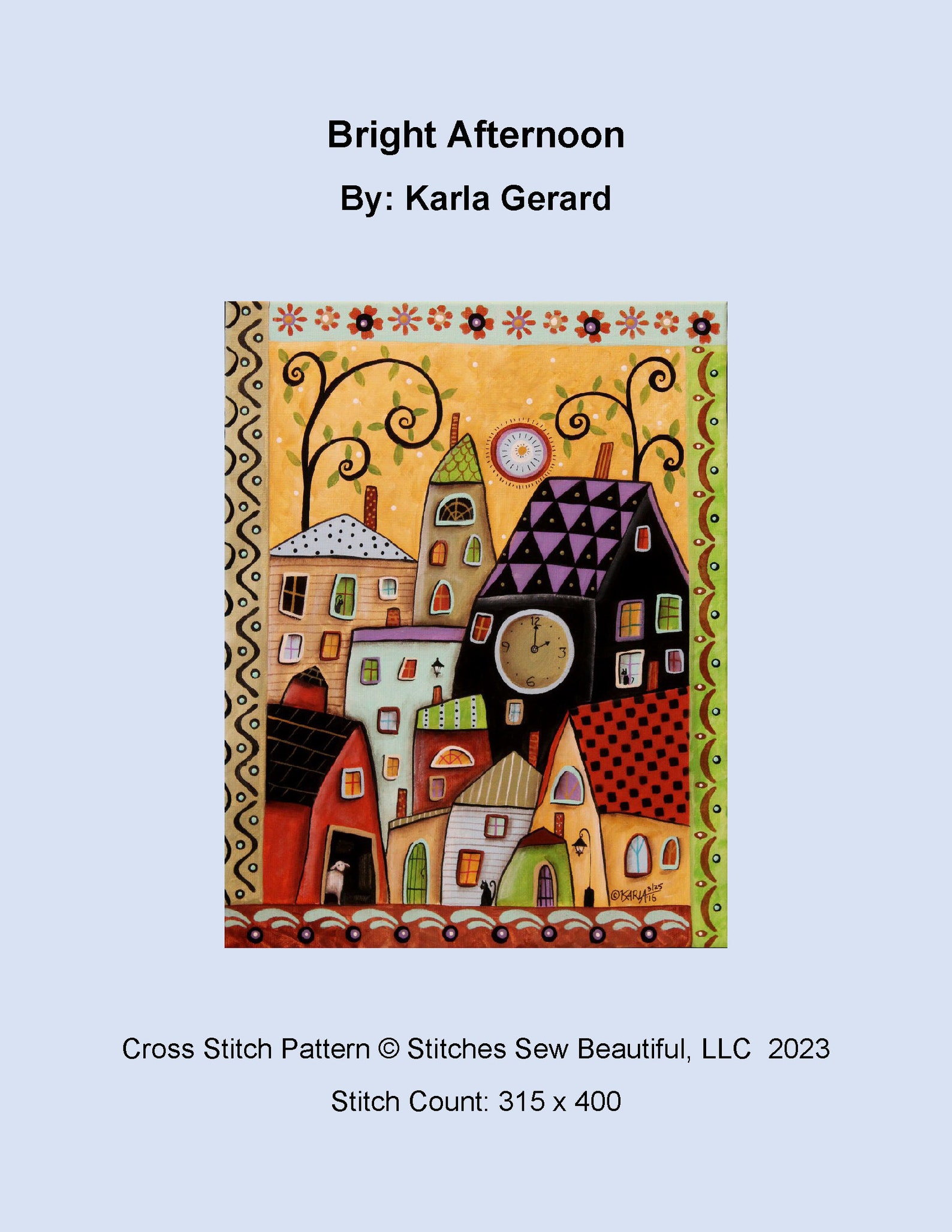 Bright Afternoon Cross Stitch Pattern by Karla Gerard digital Format - Etsy