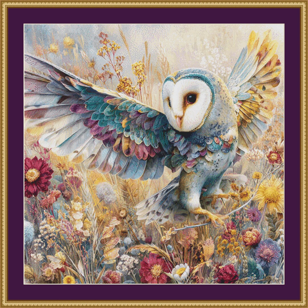 Petal Storm Beneath Electric Wings Counted Cross Stitch Pattern by ...