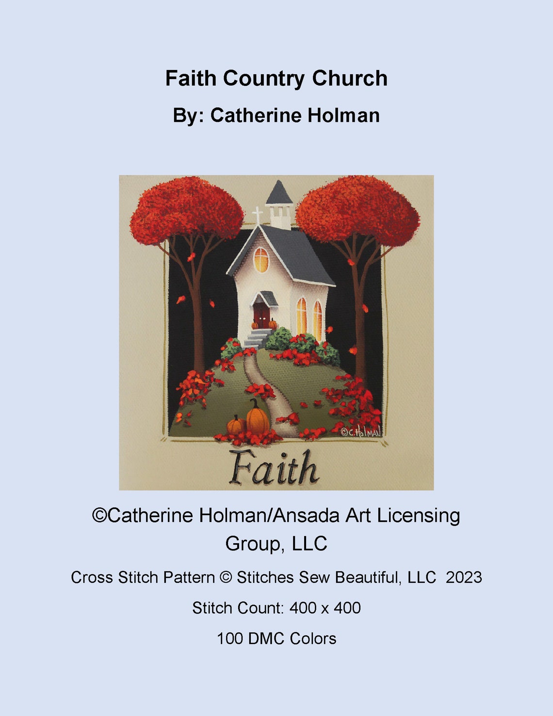 Faith Country Cross Stitch Pattern by Catherine Holman/ansada Art ...