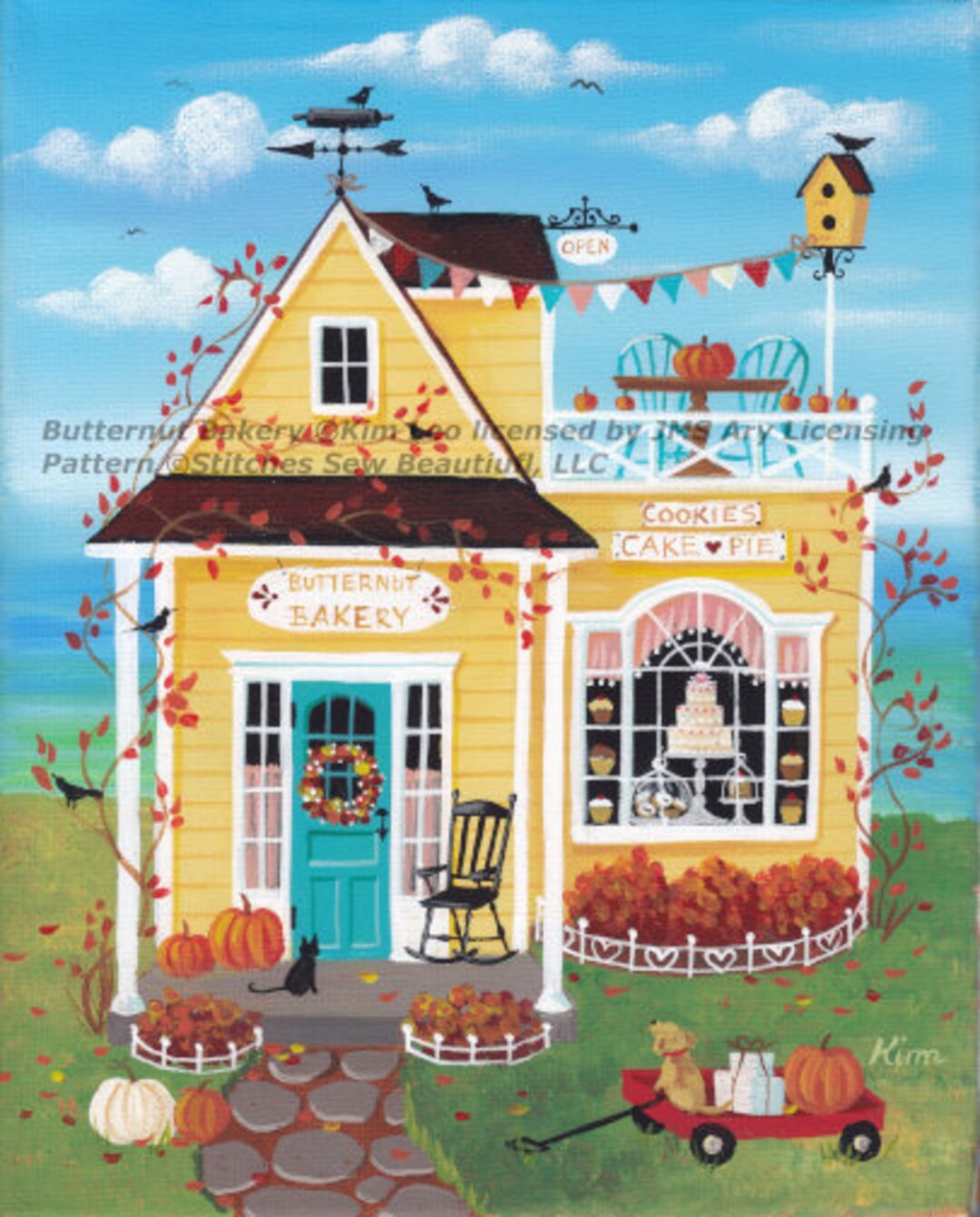 Butternut Bakery (small) Cross Stitch Pattern by Kim Leo Licensed by ...