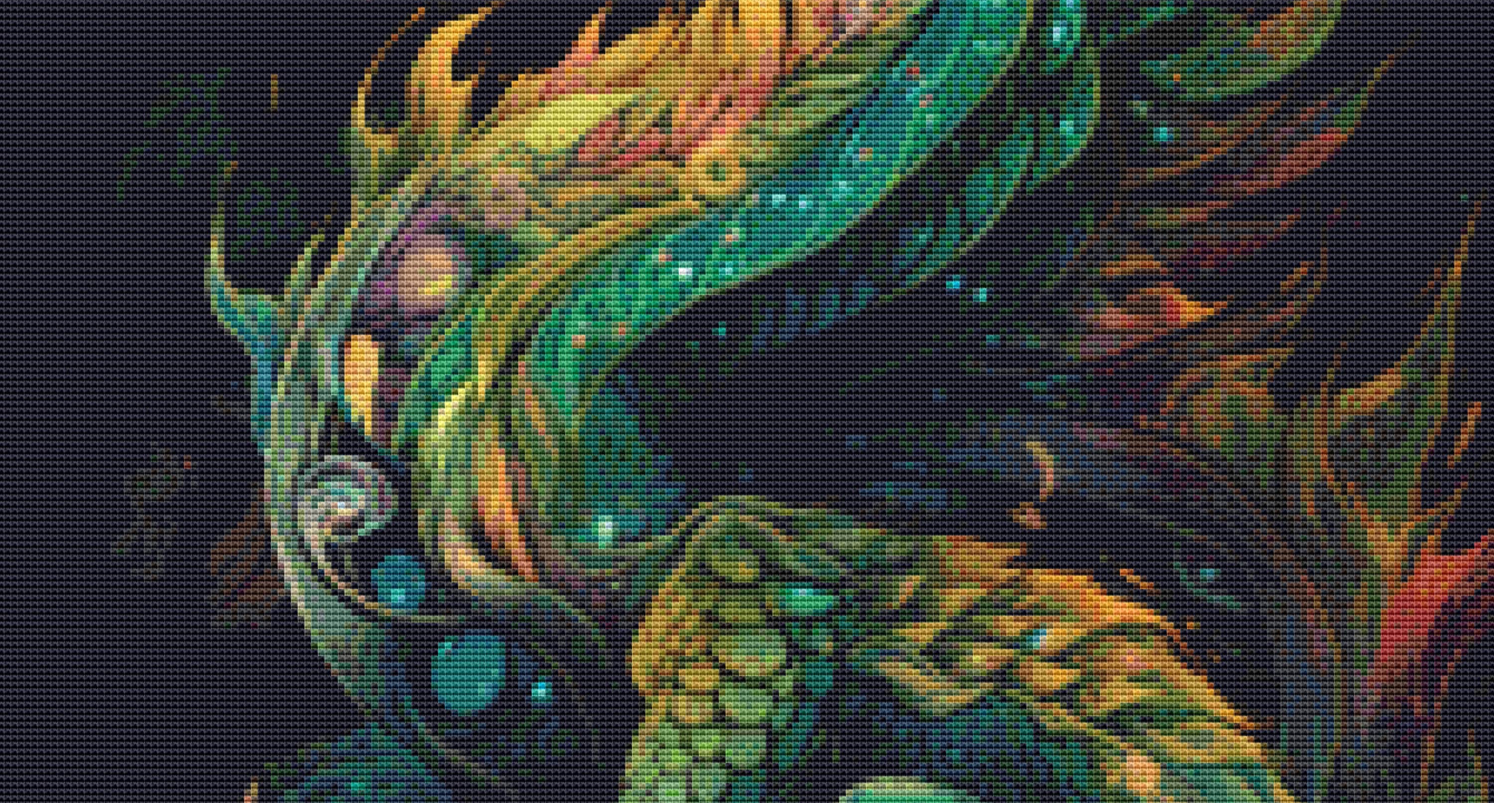 Chakra Dragon Cross Stitch Pattern by Serr.kai A Quill & Ink (digital ...