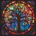 Stained Glass Tree of Life Cross Stitch Pattern by Peacefulartcolors ...