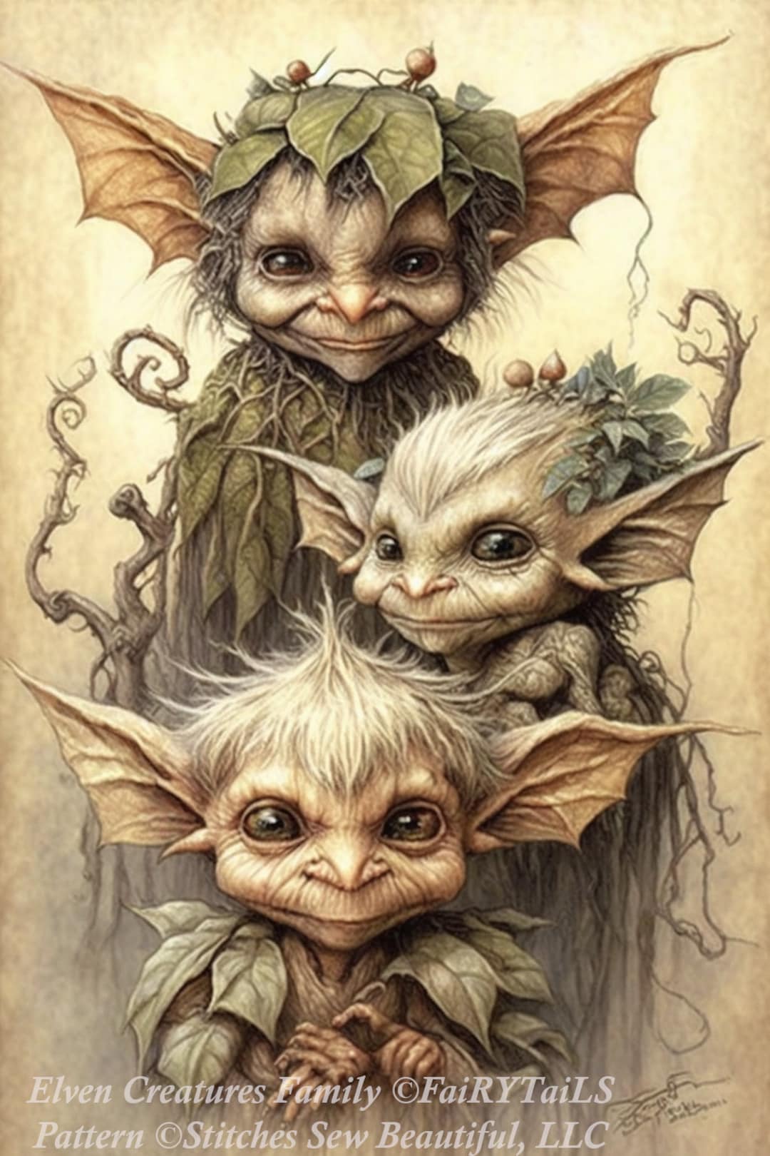 Elven Creatures Family Cross Stitch Pattern by Fairytails (digital ...