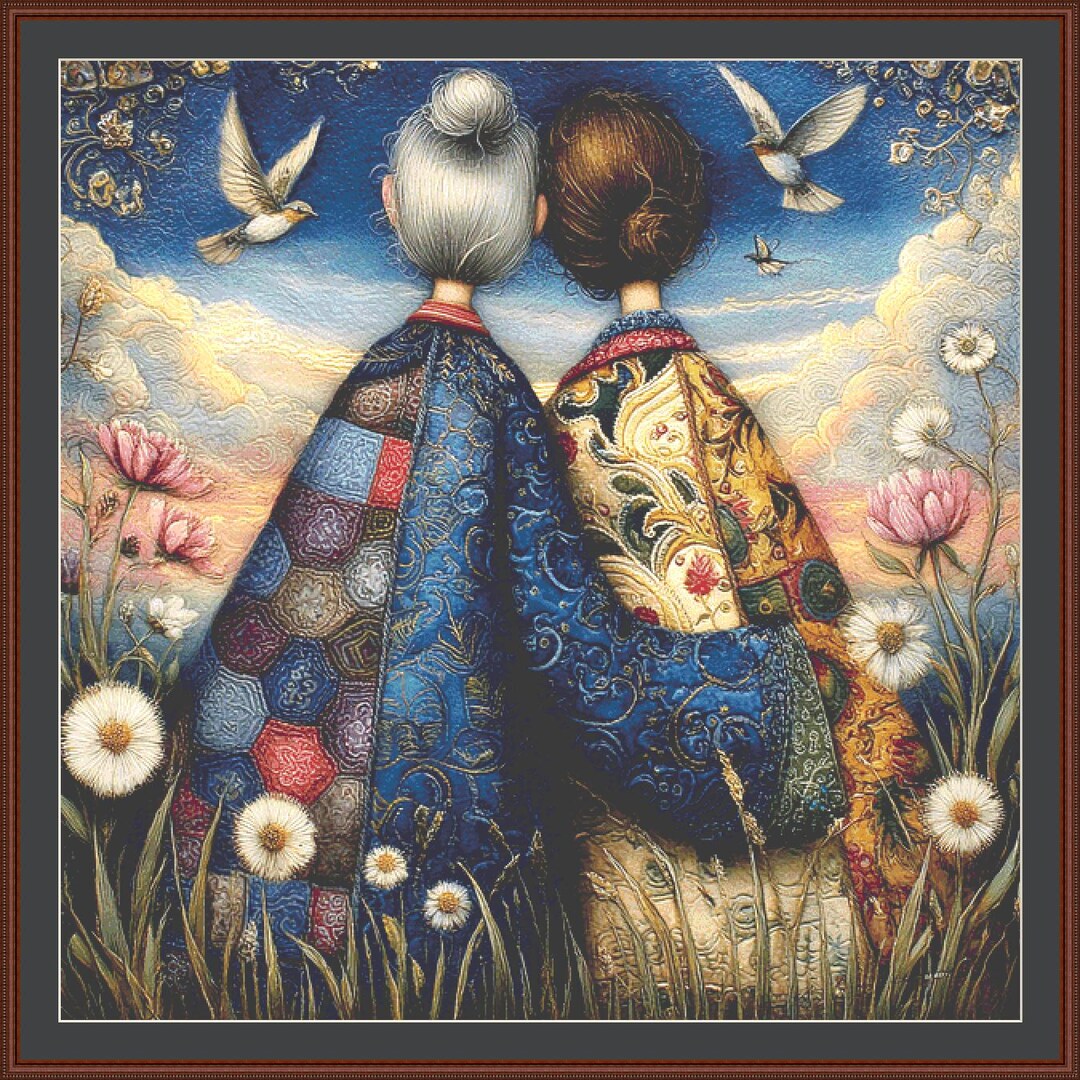Mother and Daughter (max Size/color) Counted Cross Stitch Pattern by ...