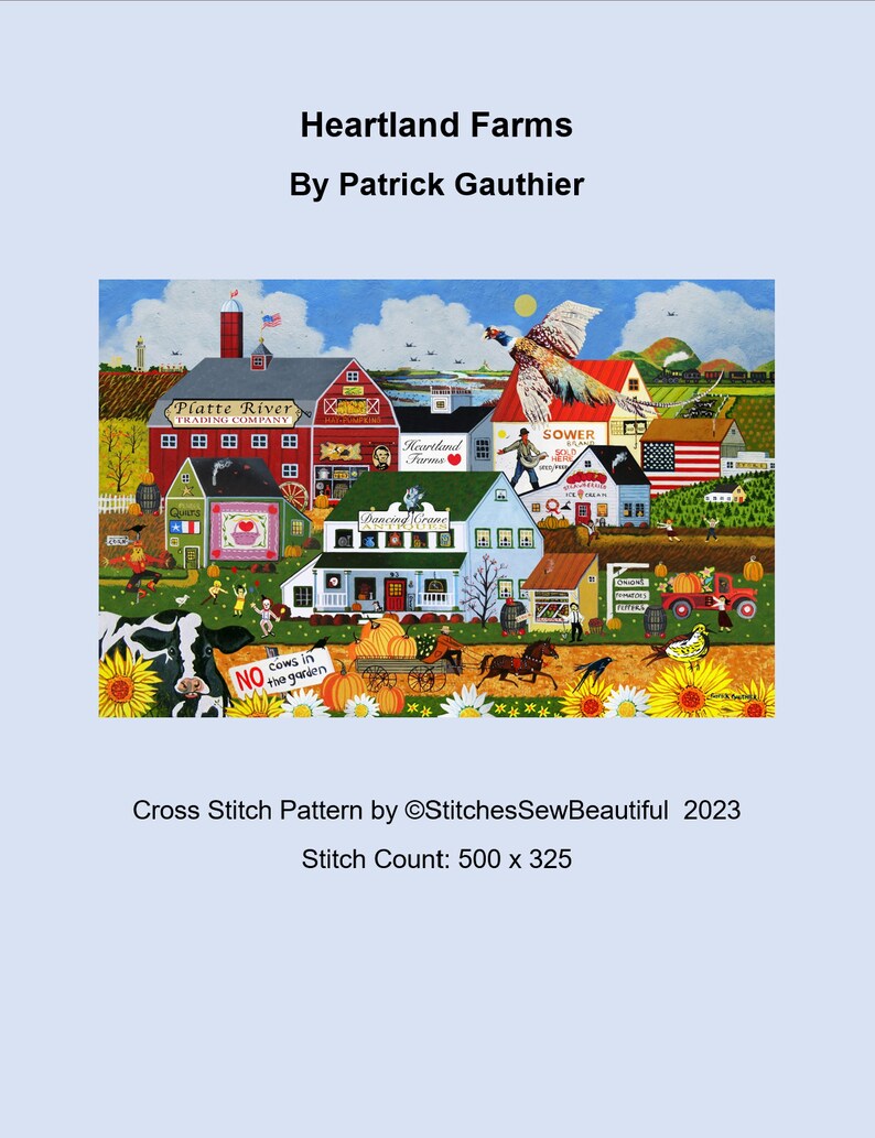 Heartland Farms Cross Stitch Pattern by Patrick Gauthier - Etsy