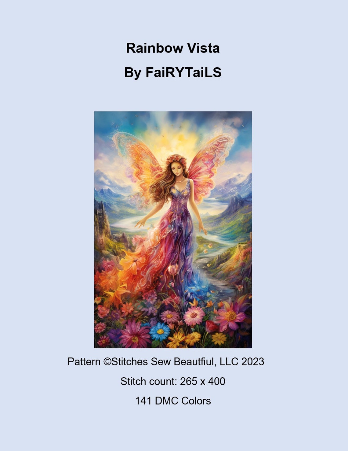 Rainbow Vista Cross Stitch Pattern by Fairytails digital - Etsy