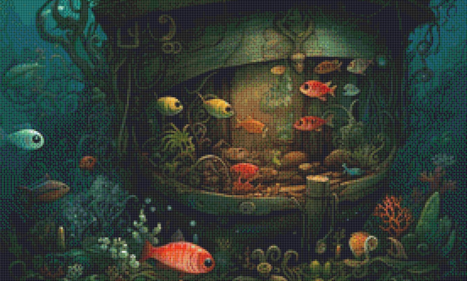Underwater House Boat Cross Stitch Pattern by Likeinkdrops (digital ...