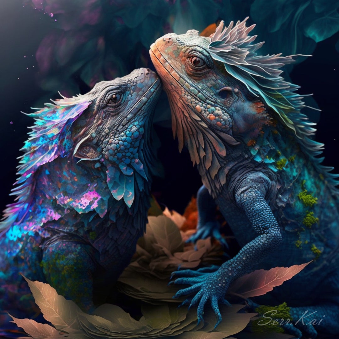 Colorful Tiny Lizard Dragons Cross Stitch Pattern by Serr.kai A Quill ...