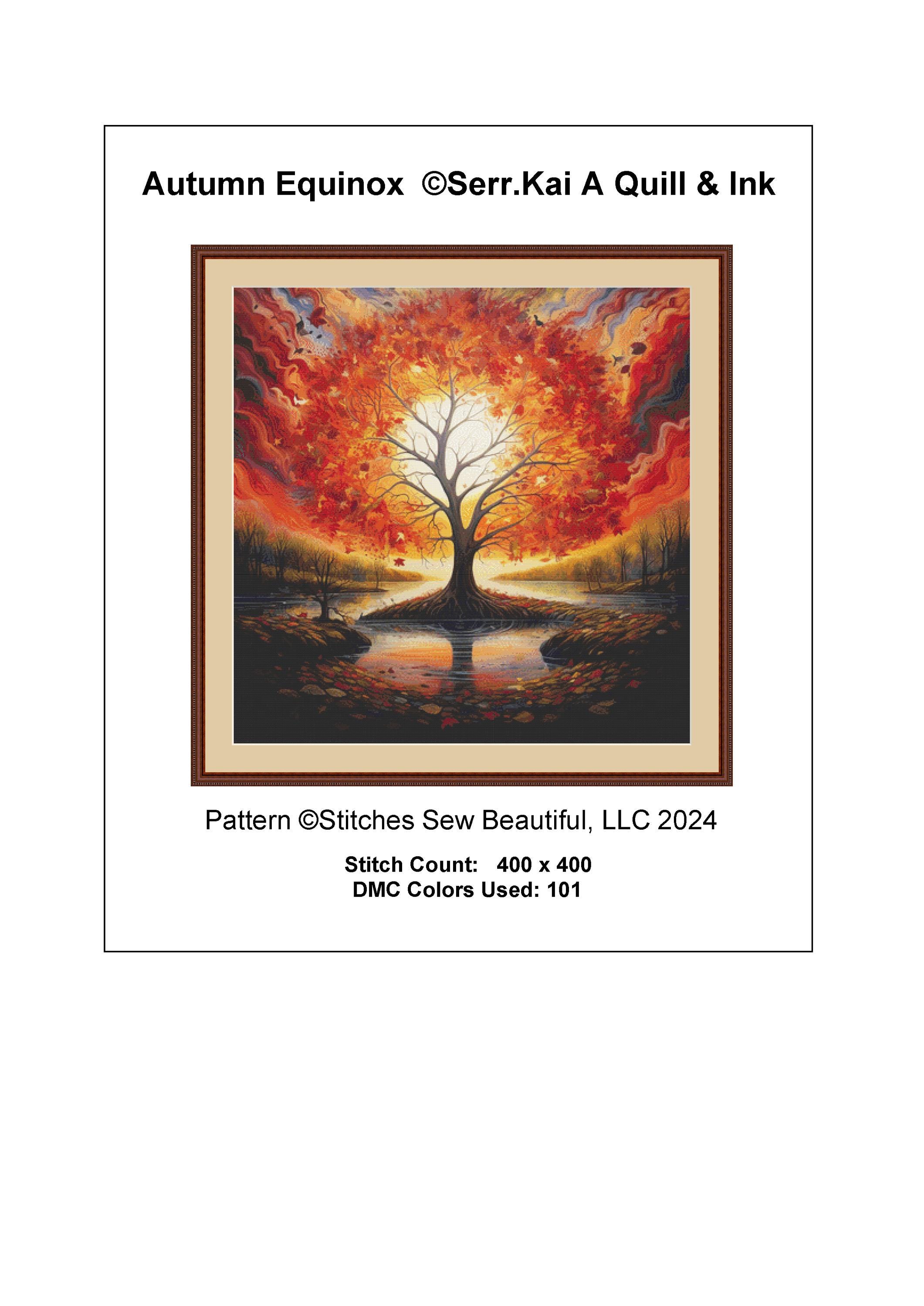 Autumn Equinox Cross Stitch Pattern by Serr.kai A Quill & Ink - Etsy