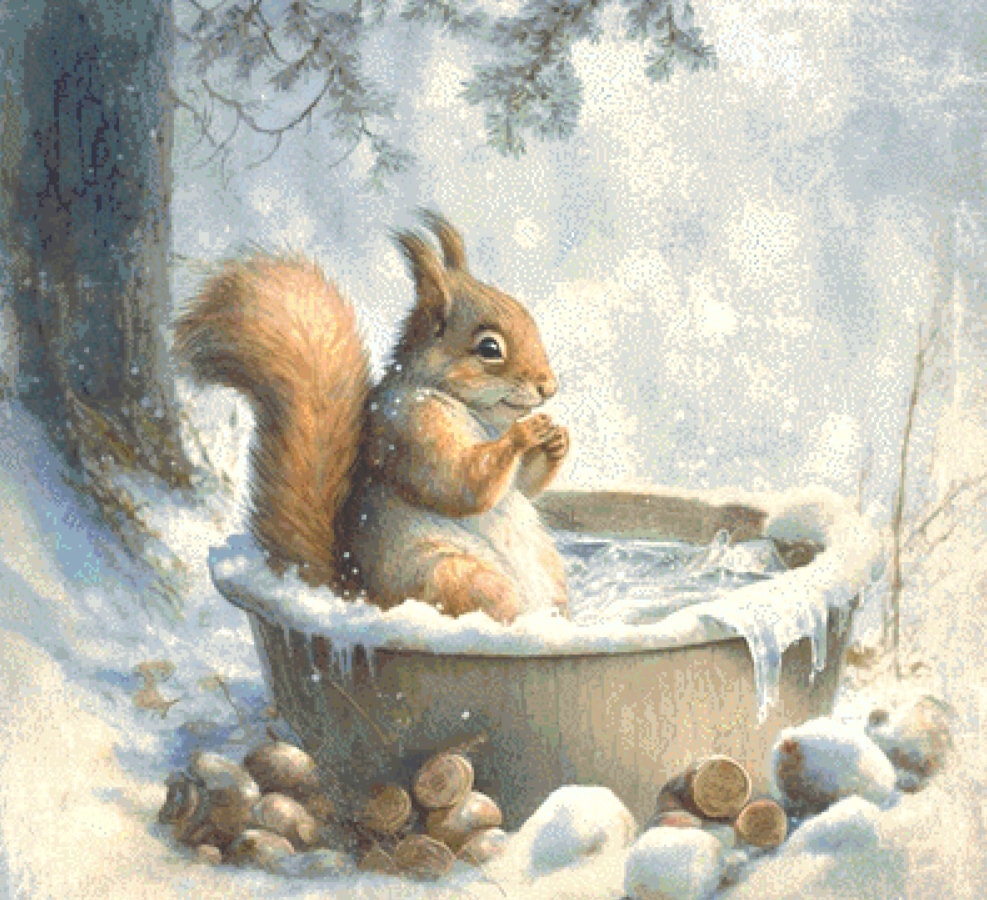 Squirrel Cross Stitch Pattern by Tammy L. Gross (digital Format) - Etsy