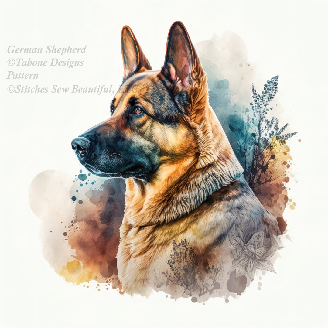 German Shepherd Cross Stitch Pattern by Tabone Designs (digital Format ...
