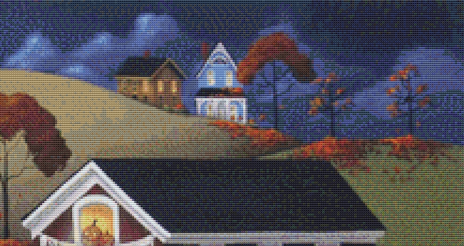 Annual Autumn Barn Dance & Hayride Cross Stitch Pattern by - Etsy