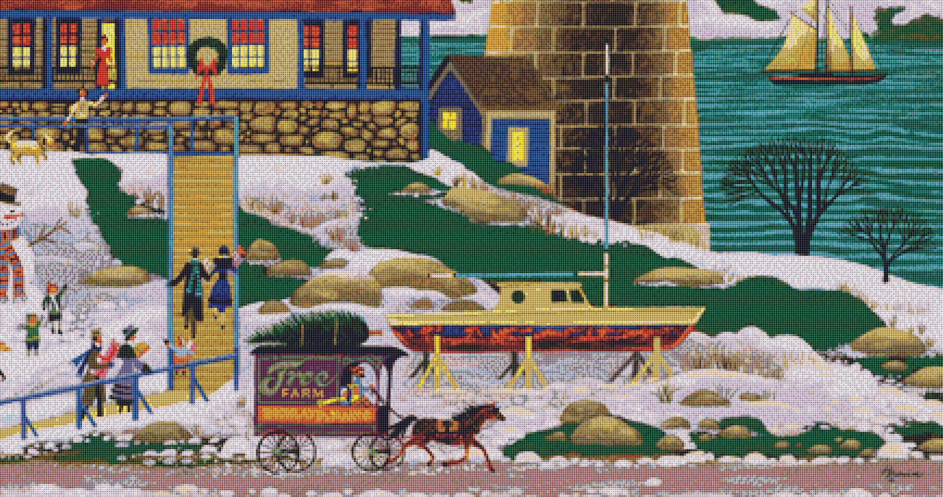 Grandma and Grandpa at Christmas Cross Stitch Pattern by Heronim/ansada ...