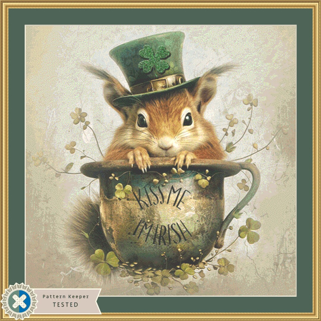 Kiss Me I'm Irish Cross Stitch Pattern by Tammy L. Gross (digital ...