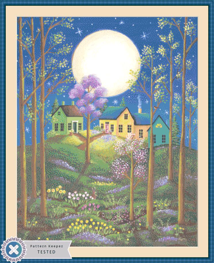New Moon Counted Cross Stitch Pattern by Kim Leo Licensed by JMS Art ...