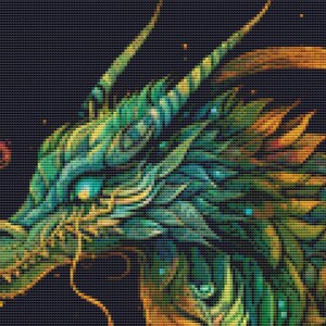 Chakra Dragon Cross Stitch Pattern by Serr.kai A Quill & Ink (digital ...