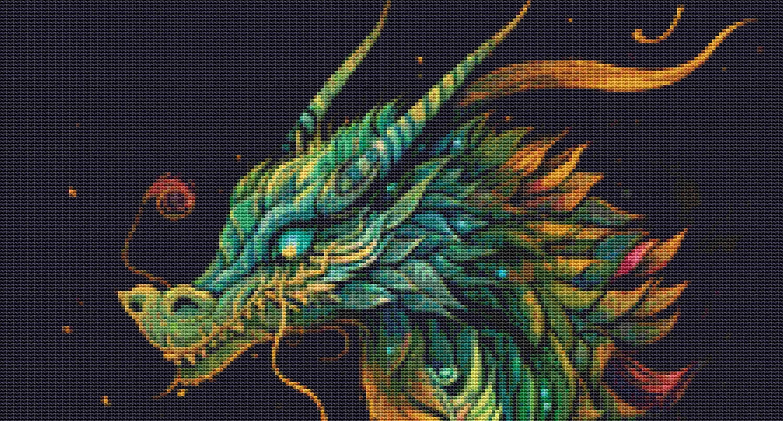 Chakra Dragon Cross Stitch Pattern by Sekaior - Etsy