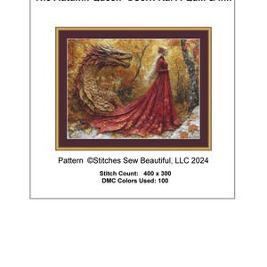 The Autumn Queen Cross Stitch Pattern by Serr Kai A Quill & Ink ...