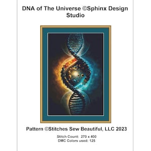DNA of the Universe Cross Stitch Pattern by Sphinxdesignstudio (digital ...