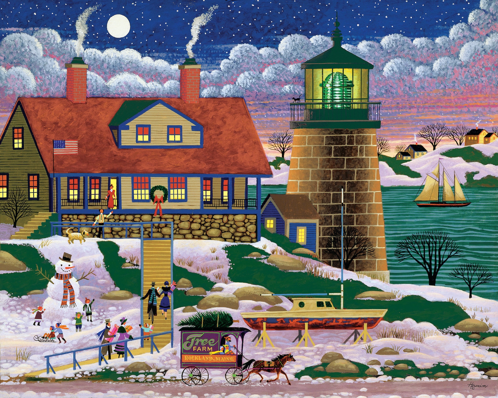 Grandma and Grandpa at Christmas Cross Stitch Pattern by - Etsy