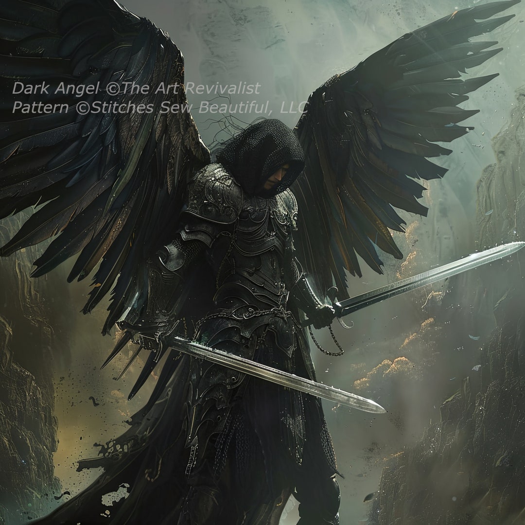 Dark Angel (small) Cross Stitch Pattern by the Art Revivalist (digital ...