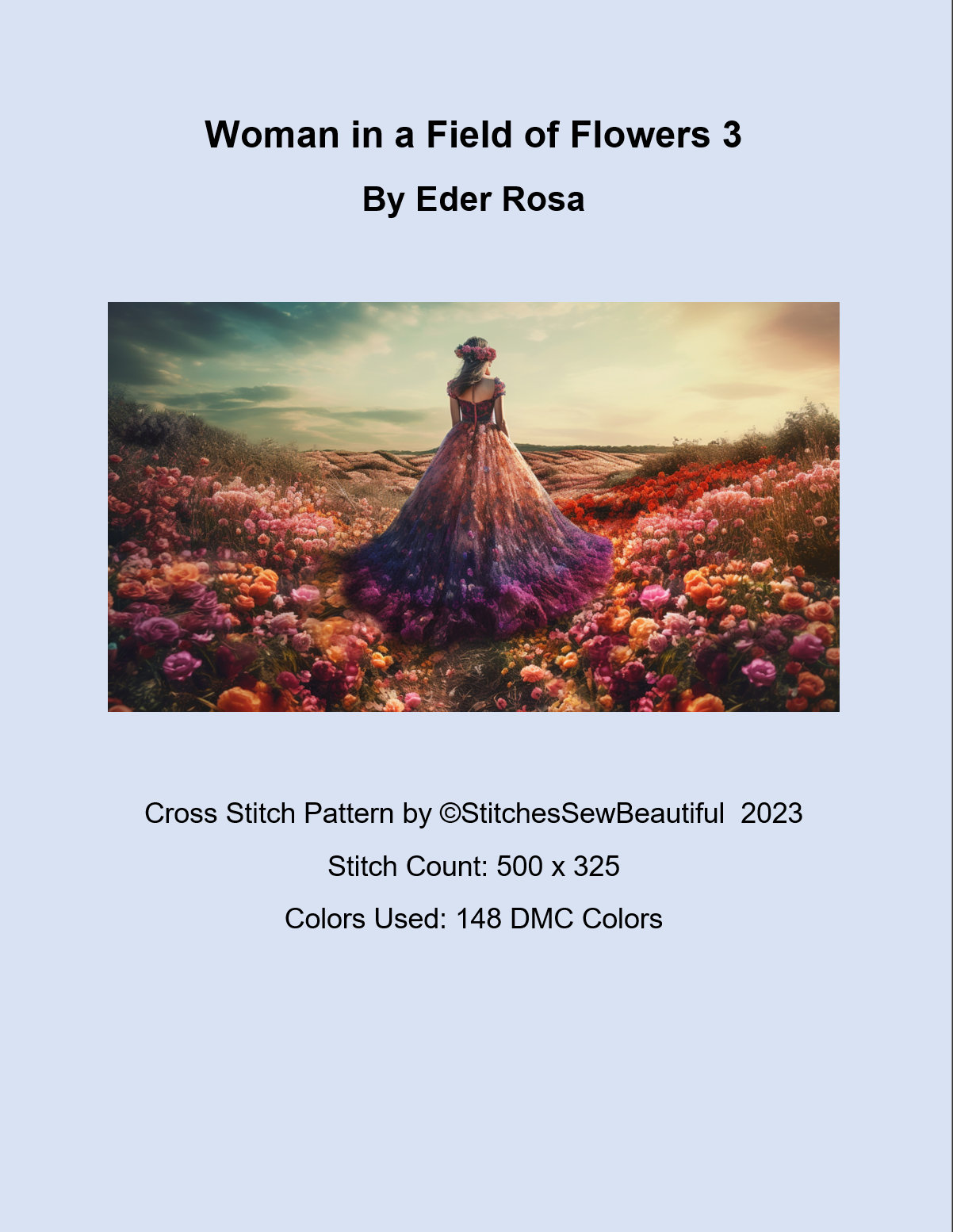 Woman in a Field of Flowers 3 by Eder Jose Rosa (digital Format) - Etsy