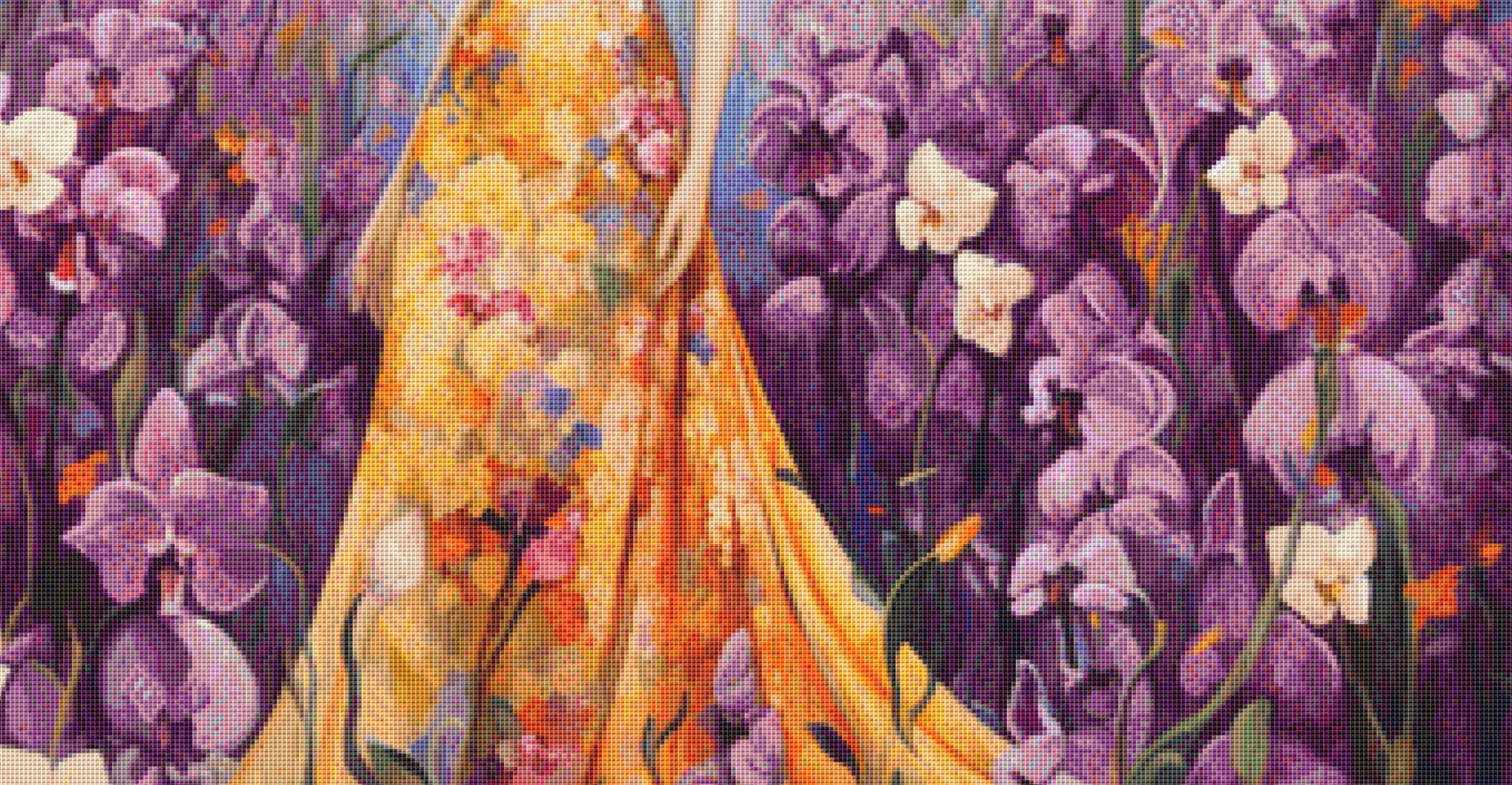 Woman in a Field of Flowers 4 Cross Stitch Pattern by Eder Jose Rosa ...