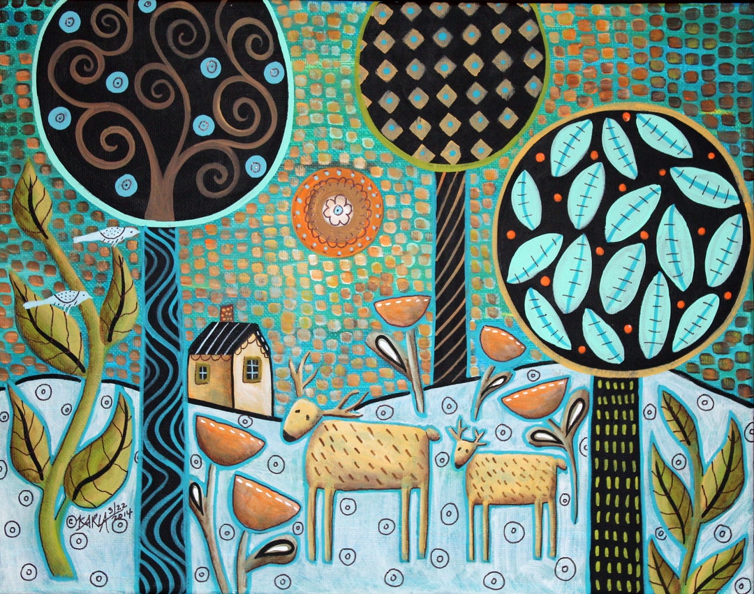 Two Deer 1 Cross Stitch Pattern by Karla Gerard - Etsy