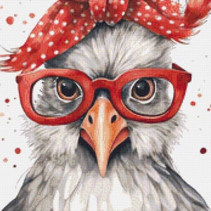 Funny Chicken (small) Cross Stitch Pattern by Cedargrovegraphics ...