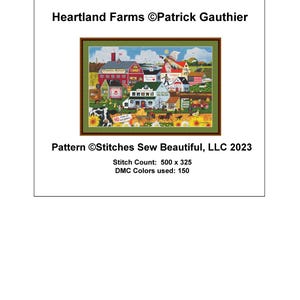 Heartland Farms Cross Stitch Pattern by Patrick Gauthier (digital ...