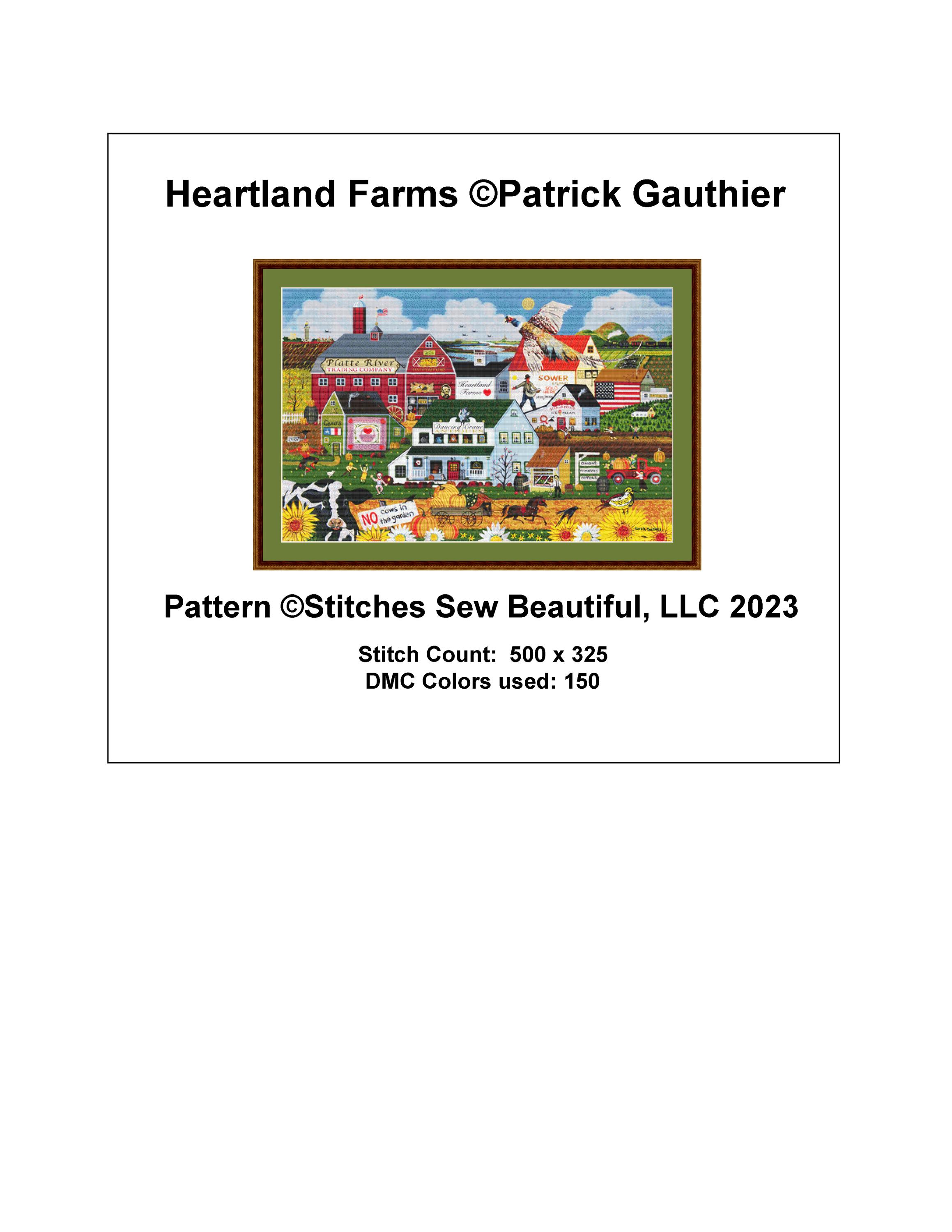 Heartland Farms Cross Stitch Pattern by Patrick Gauthier (digital ...