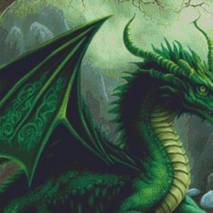 Celtic Dragon Cross Stitch Pattern by Serr.kai A Quill & Ink (digital ...