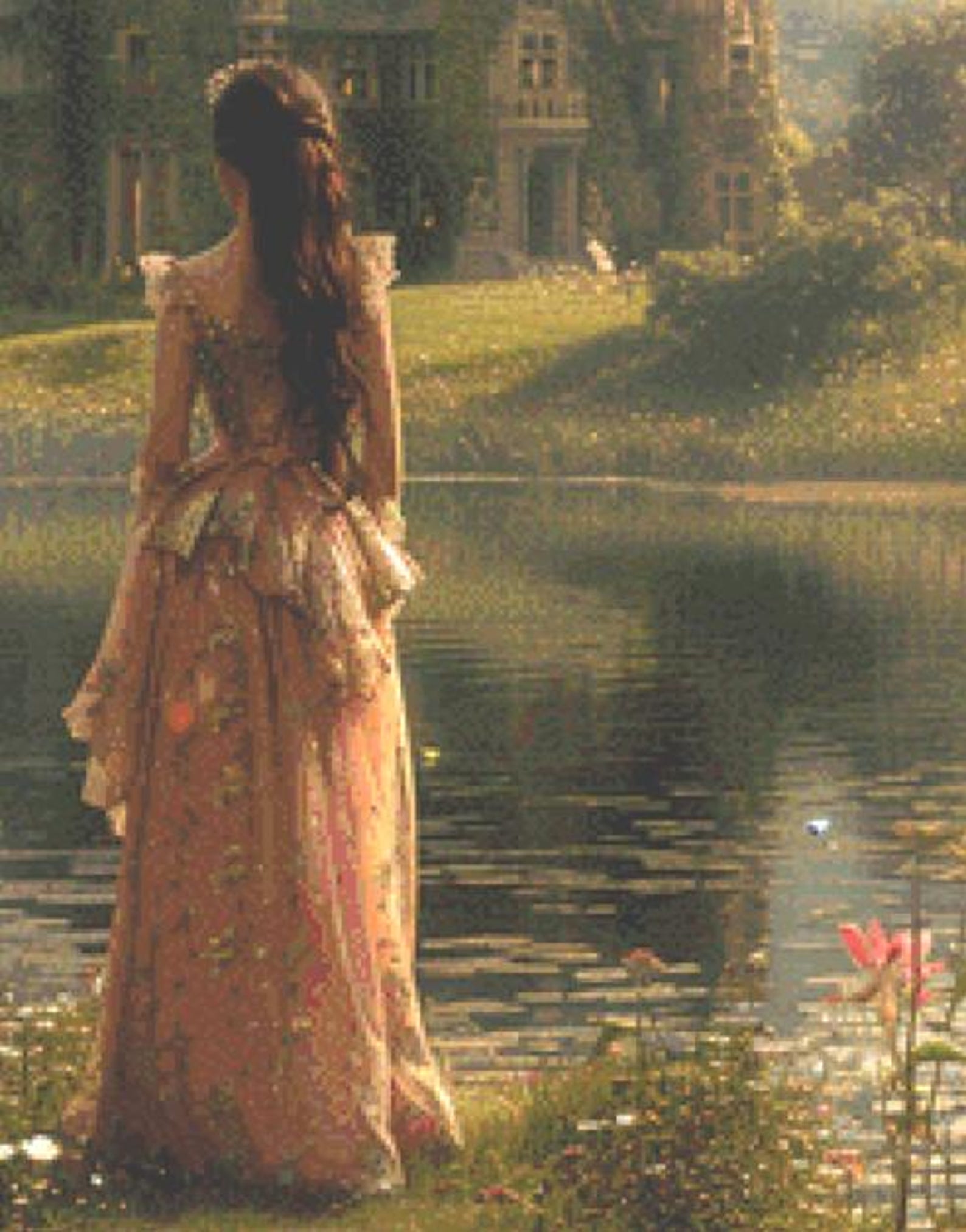 The Woman and the Castle (max Size/color) Counted Cross Stitch Pattern ...