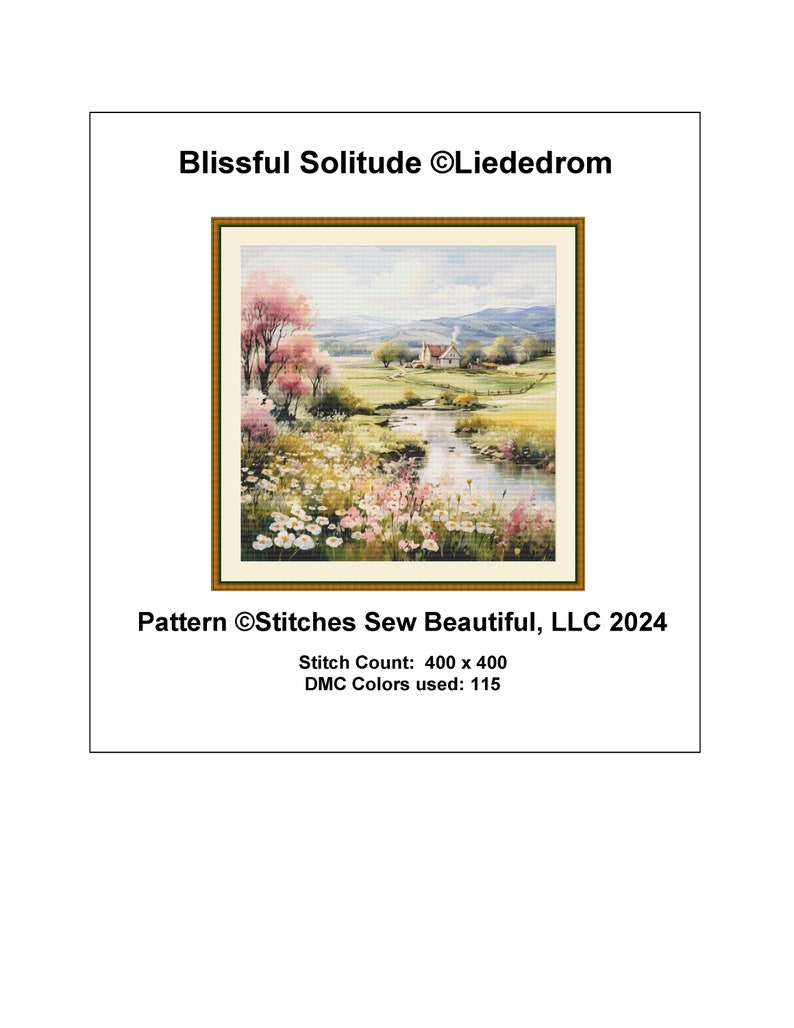 Blissful Solitude Cross Stitch Pattern by Liededrom (digital Format) - Etsy