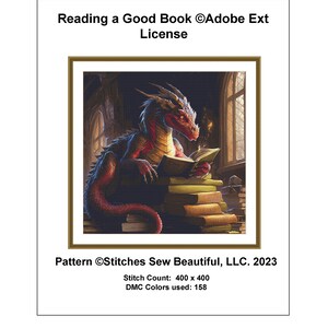 Reading a Good Book Cross Stitch Pattern by Stitchessewbeautiful ...