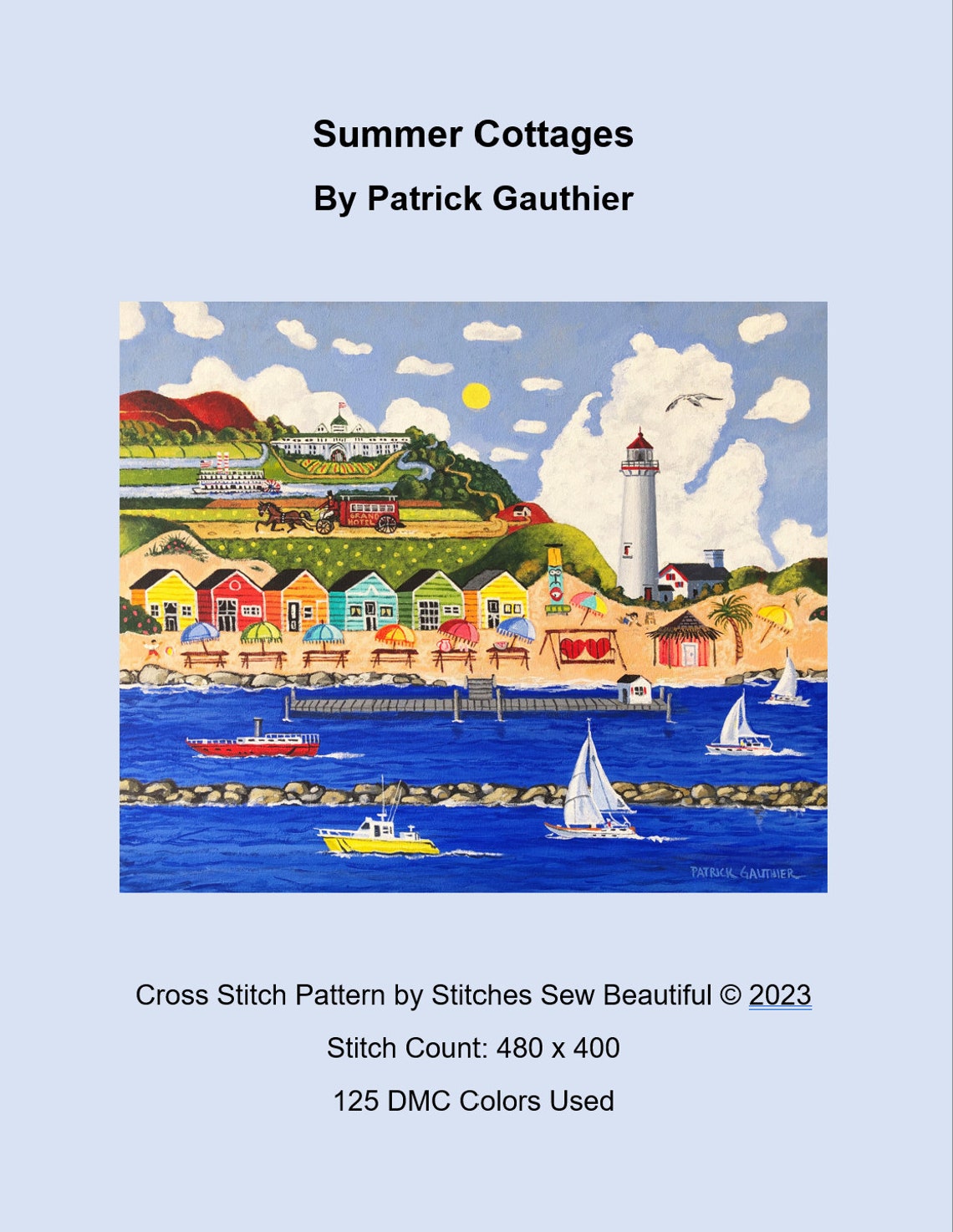 Summer Cottages Cross Stitch Pattern by Patrick Gauthier - Etsy