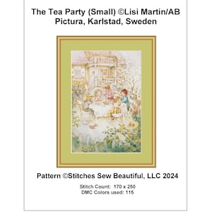 The Tea Party (small) Cross Stitch Pattern by Lisi Martin/ab Pictura ...