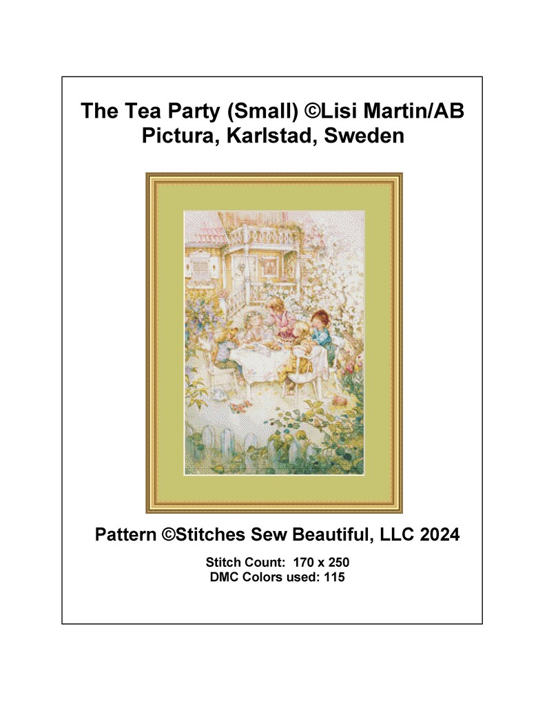 The Tea Party (small) Cross Stitch Pattern by Lisi Martin/ab Pictura ...