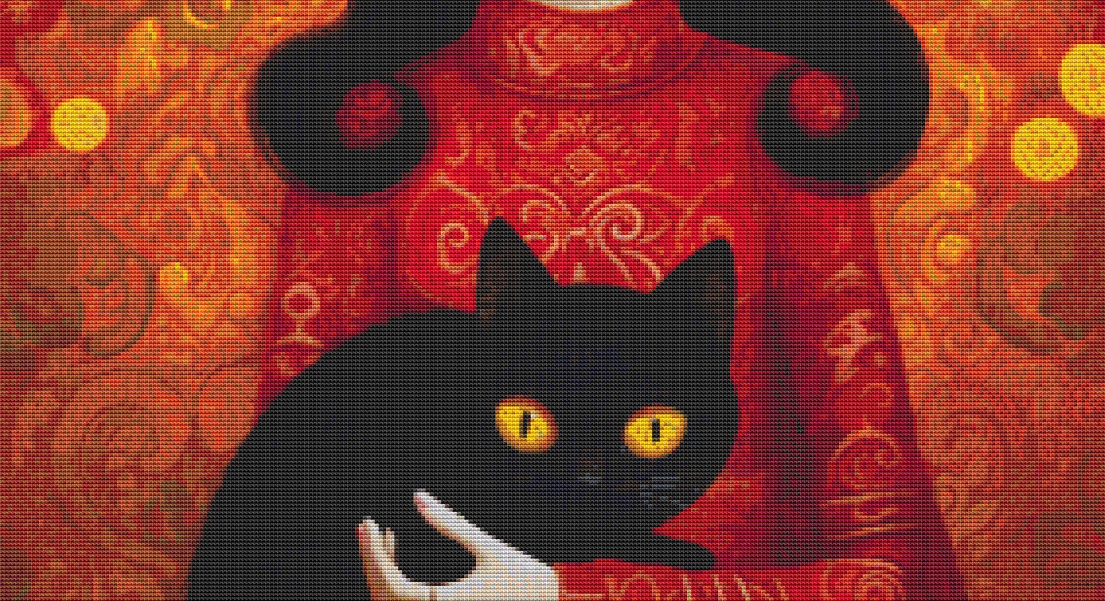 Mystical Cat Girl 4 Cross Stitch Pattern by Dutchladymysticart (digital ...