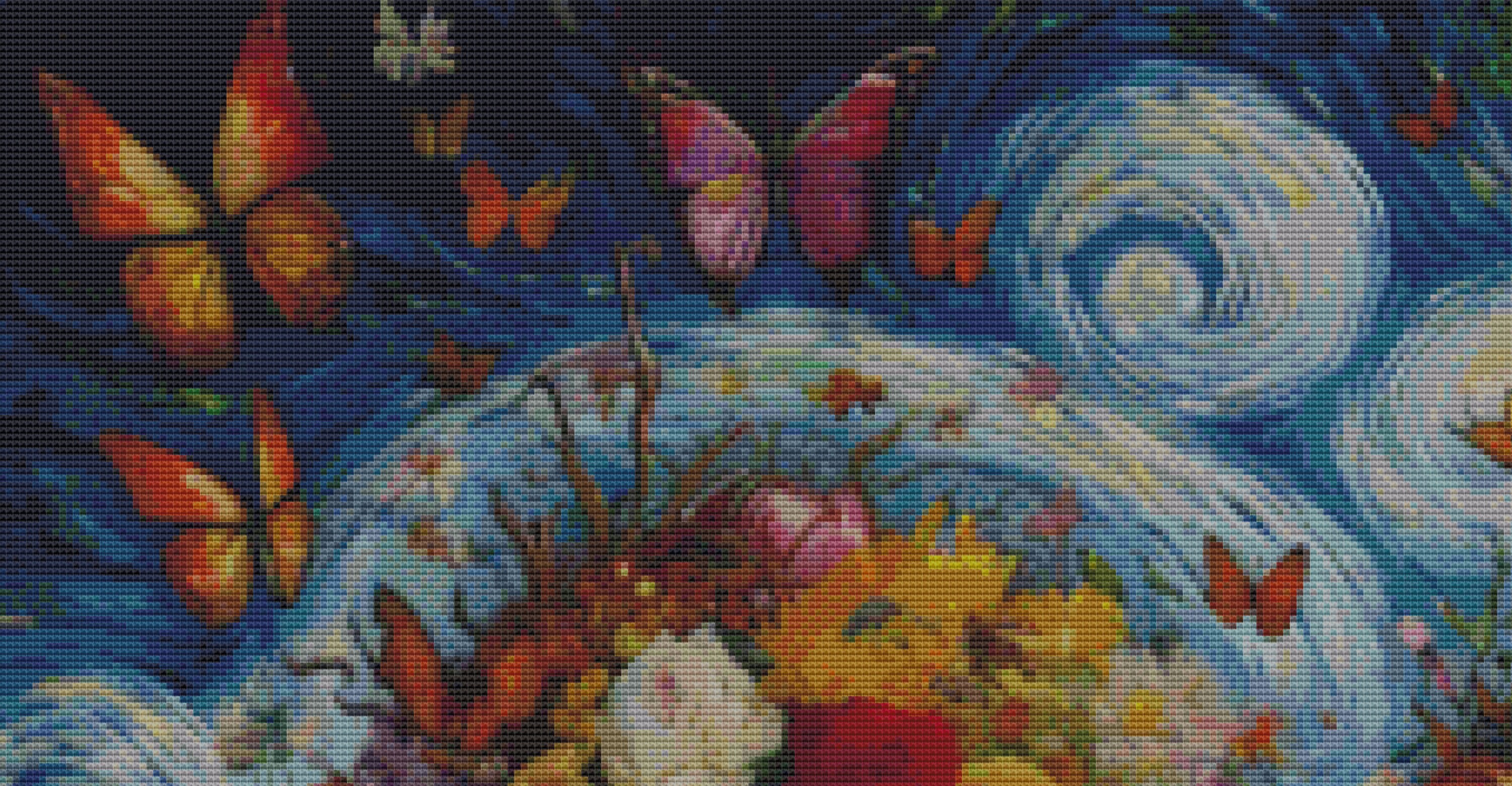 Vibrant Fusion- A Symphony of Van Gogh's Passion (max Colors) Cross ...