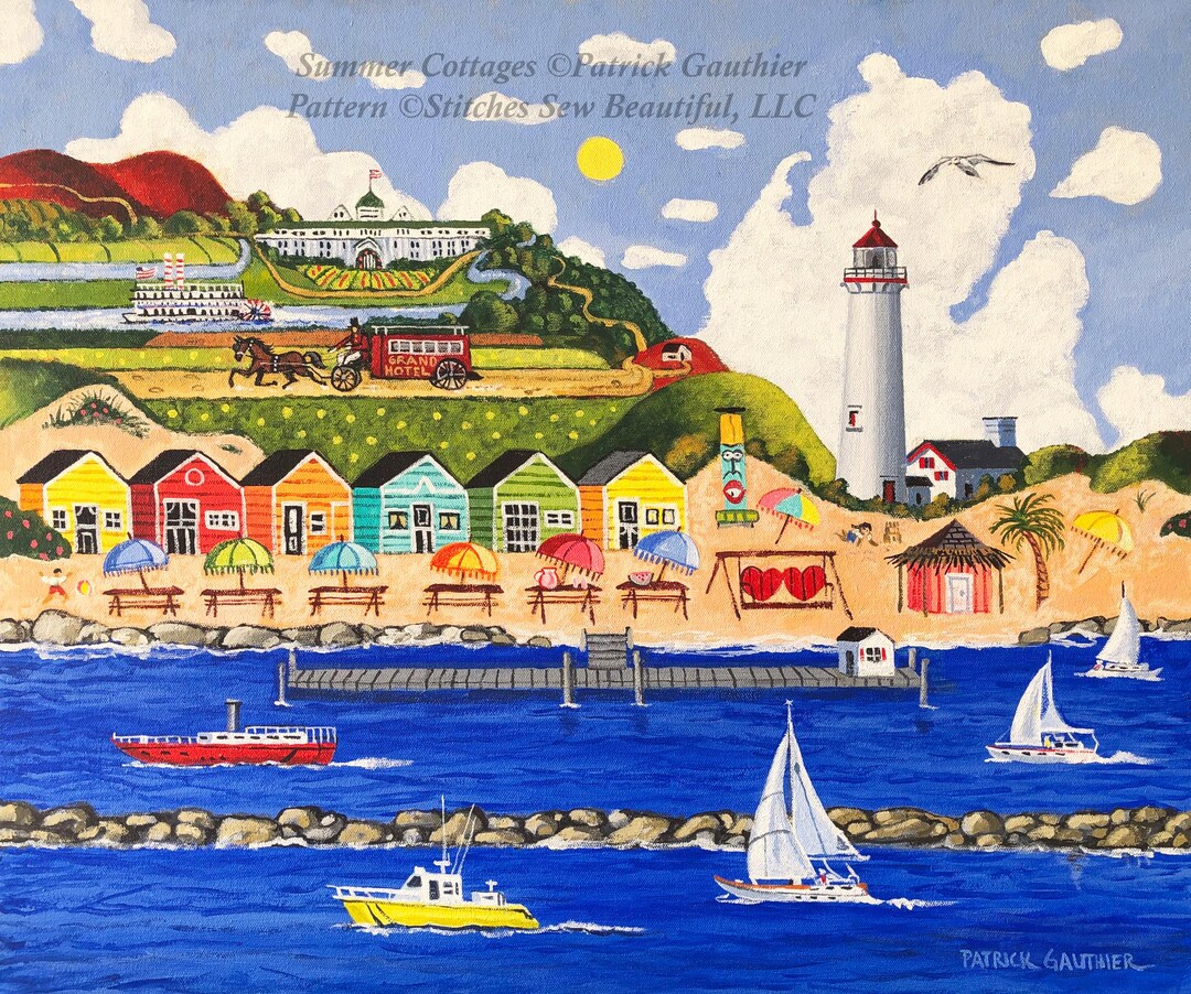 Summer Cottages Cross Stitch Pattern by Patrick Gauthier (digital ...